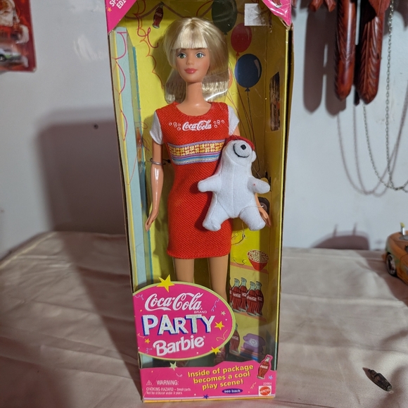 Mattel | Other | Barbie Doll Cocacola Party Vtg 998 Mattel Bear Coke ...